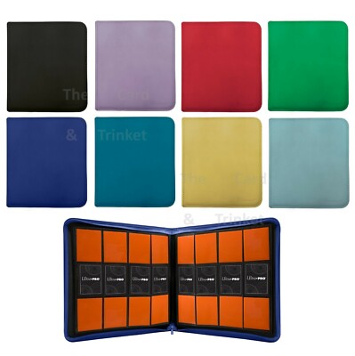 Ultra PRO Vivid 12-Pocket Zippered PRO-Binder Album Portfolio 480 Card ...