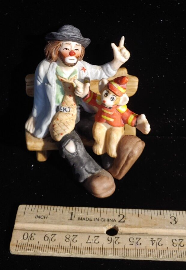 Emmett Kelly Jr Hobo Clown on Bench with Monkey | eBay