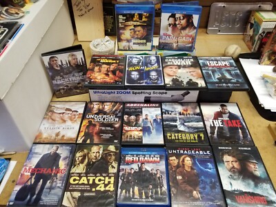 Action Movie DVD Blu Ray Lot Dwayne Johnson Idris Elba Statham Stallone ...