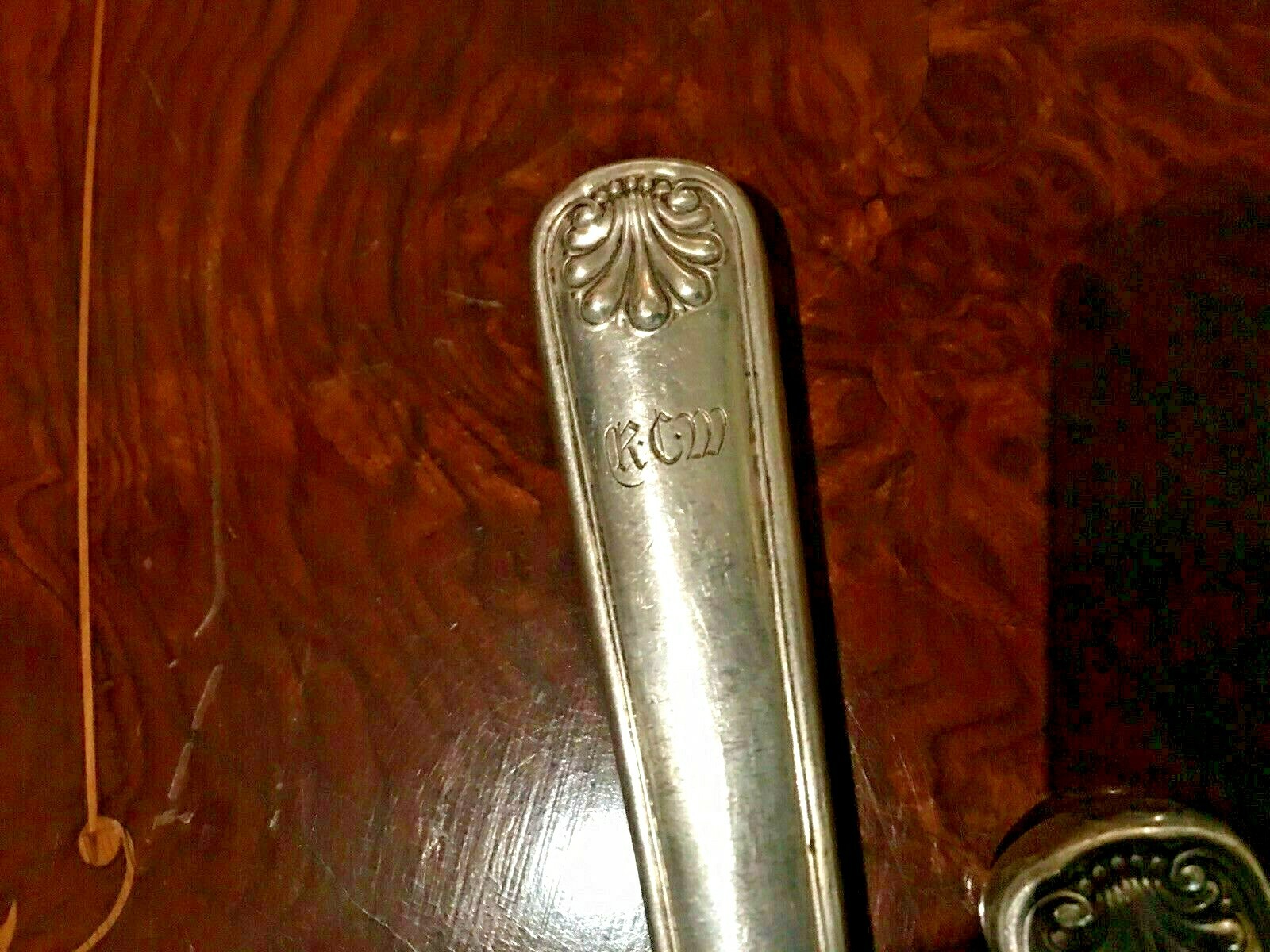 Set 12 Tiffany & Co Sterling Handle Shell & Thread Bolster Dinner ...