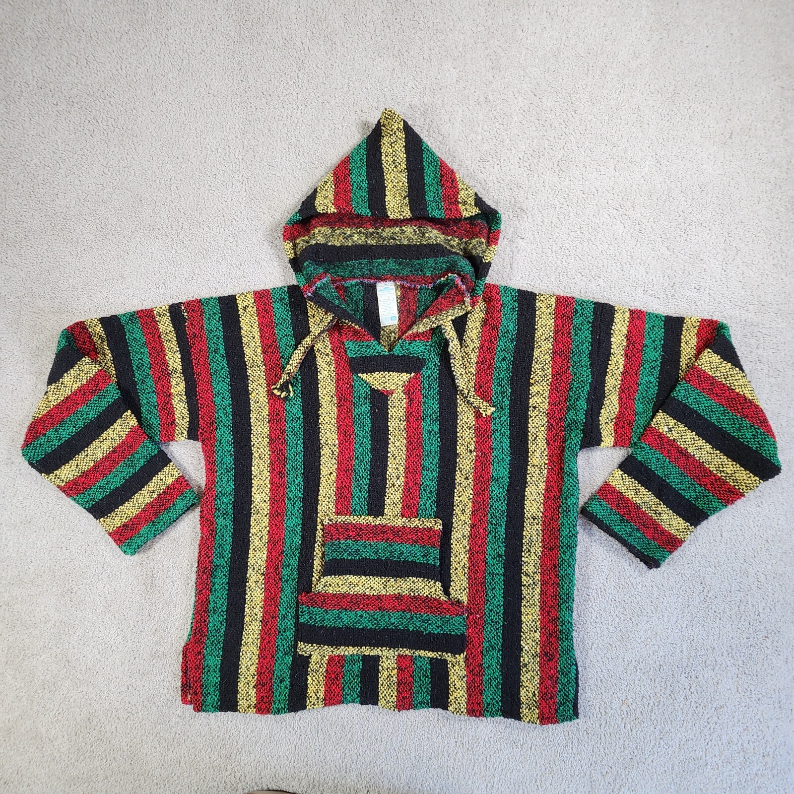 La Malinche Jamaican Red Yellow Green Drug Rug Hoodie… - Gem