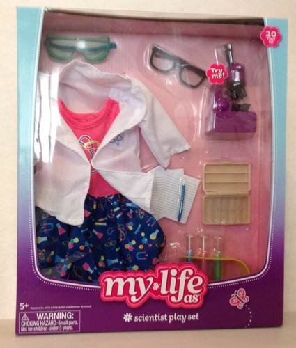 My Life As Doll Scientist Play Set 20 Pieces Dress Microscope Boots NEW ...
