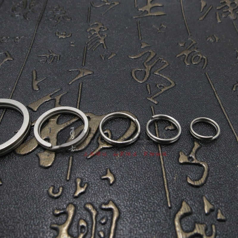 4Pcs Titanium Alloy Keyring hang Key Ring Split Ring Keychain Quickdraw ...