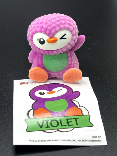 TOPPS - I Love Penguins "VIOLET" Figure & Sticker | eBay