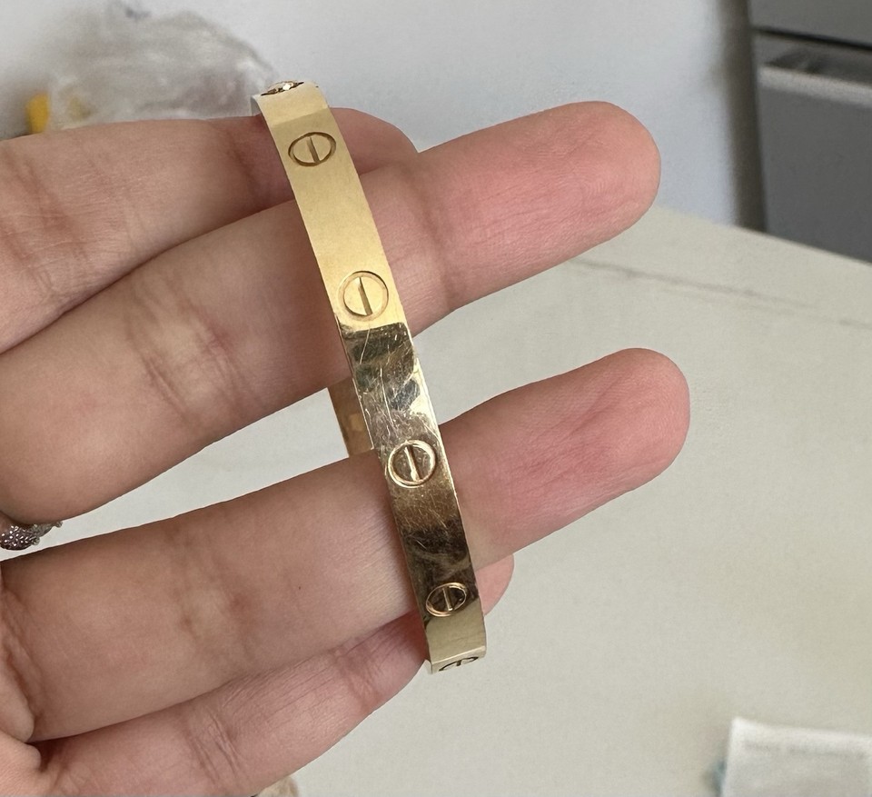 Cartier Love Bracelet Medium 18k Gold Au750 | eBay