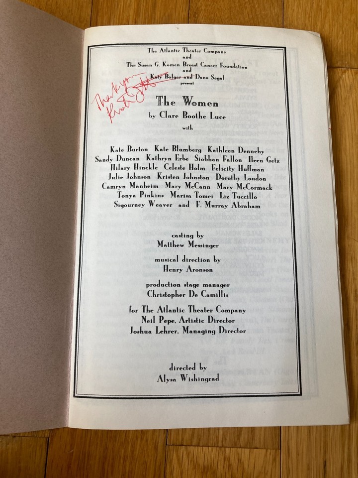 Sigourney Weaver Marisa Tomei Kristen Johnston Cel Holm Signed The ...