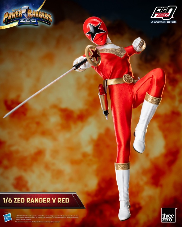 ThreeZero FigZero Zeo Ranger V Red 1/6 Scale Action Figure (US In-Stock ...