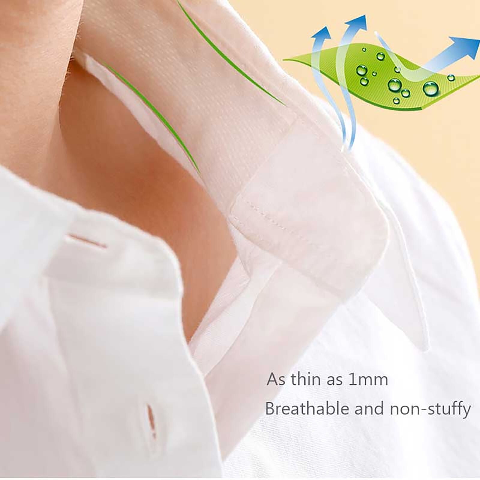 Disposable SelfAdhesive Sweat Pads Collar Hat T-shirt Anti-perspiration ...