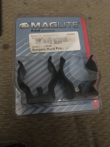 Maglite Black D Cell Mounting Bracket mag-light Maglight, New Sealed ...