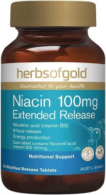 Niacin 100mg Extended Release 60 Tablets 60 count Strengthens Immune ...