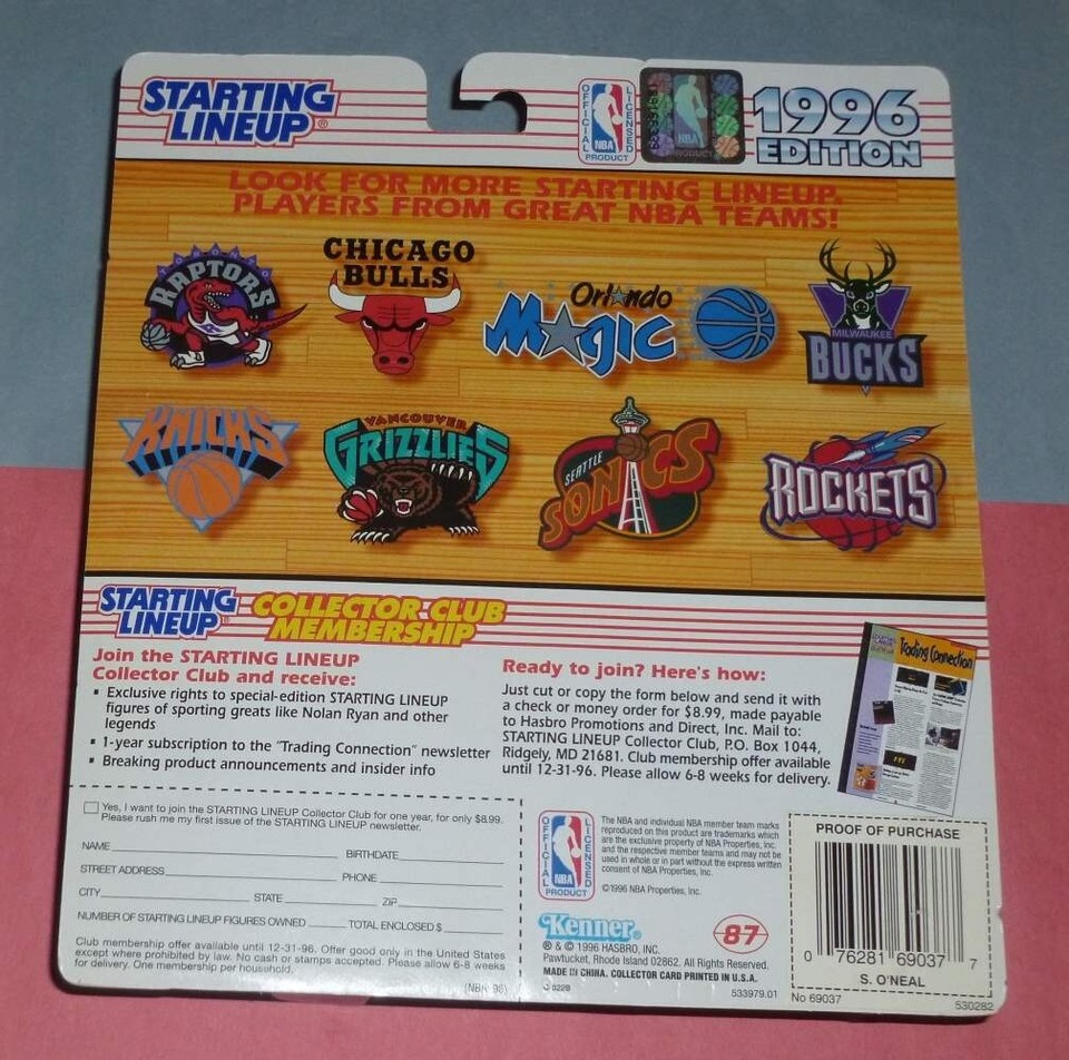 1996 SHAQUILLE O'NEAL final Orlando Magic Shaq Starting Lineup #32 | eBay