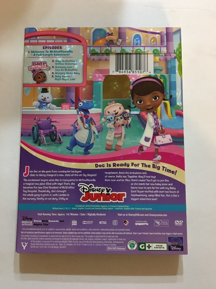 Doc Mcstuffins:Toy Hospital(DVD 2016)RARE VINTAGE COLLECTIBLE-SHIPS N ...