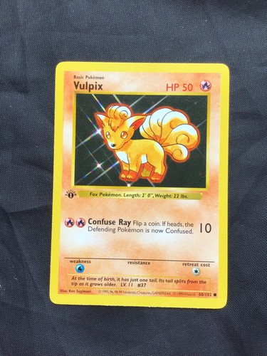 Pokemon Cards: Base Set 1st Edition Common: Vulpix 68/102 | eBay