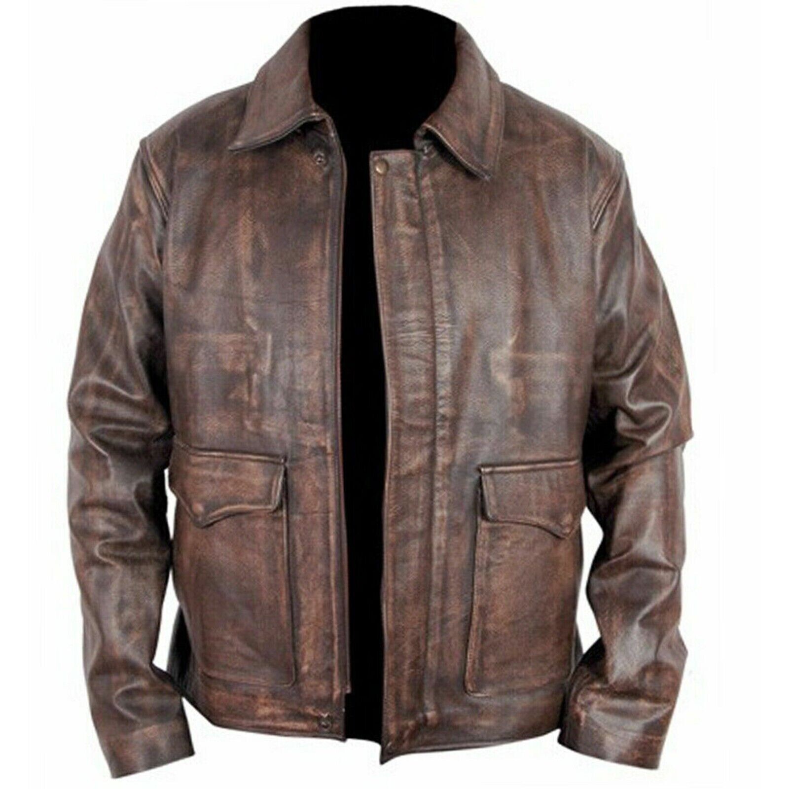 Indiana Jones Harrison Ford Classic Genuine Real Distressed Leather ...