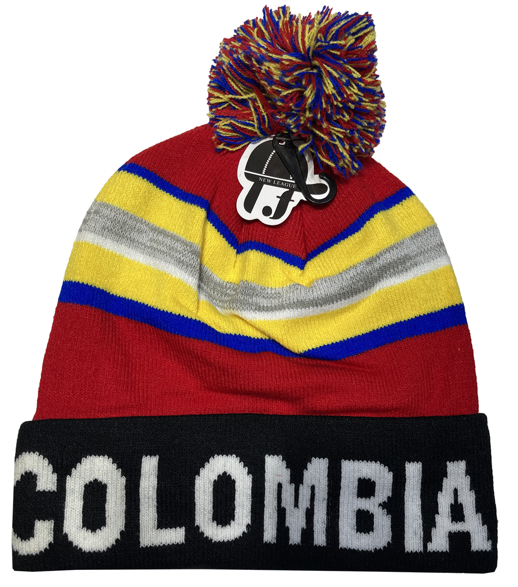 COLOMBIA Pompom Plush Lining Knit cap Beanie Knitted Warm Ski Winter ...