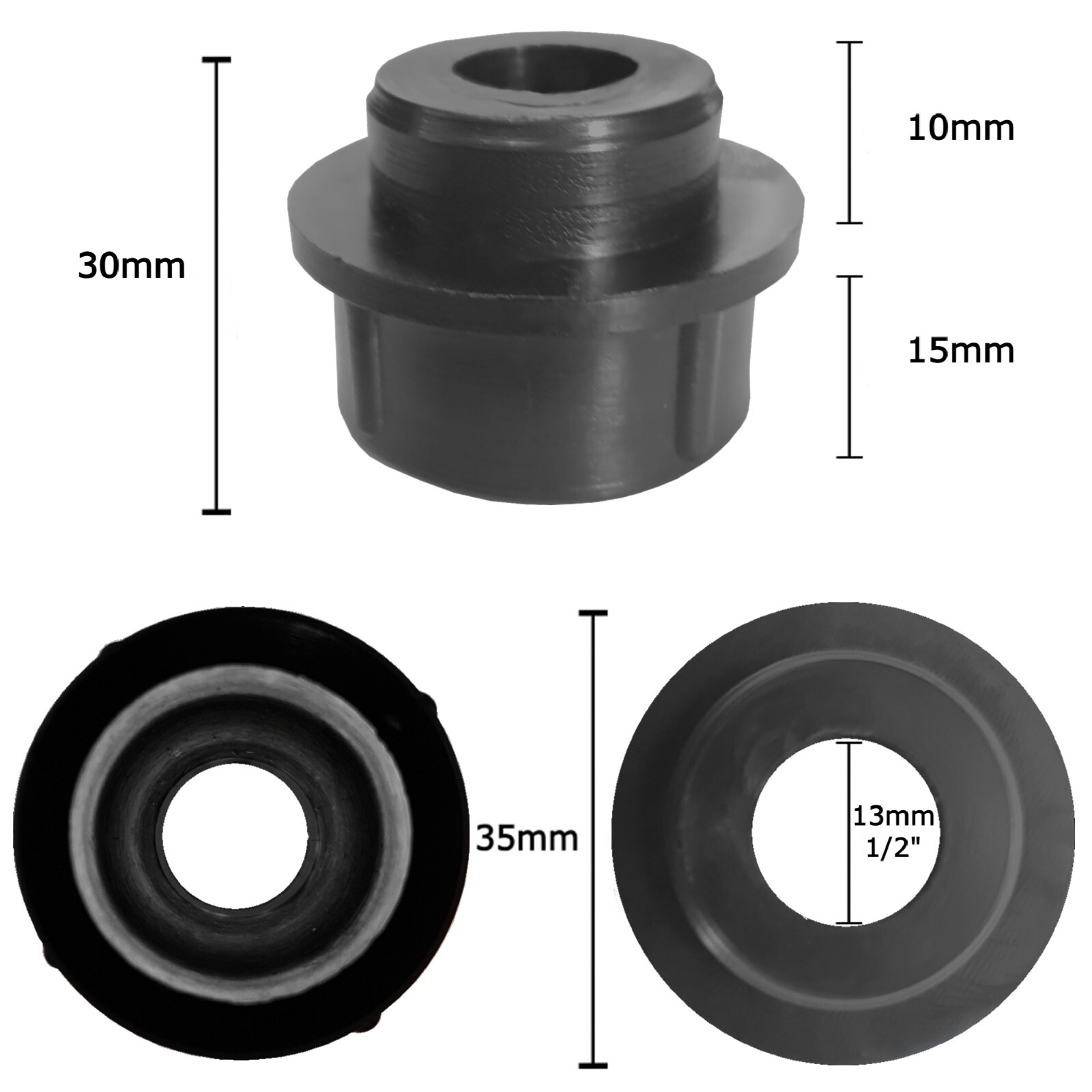 35mm reducer bushes reduce to half inch wheel axle bore bush ...