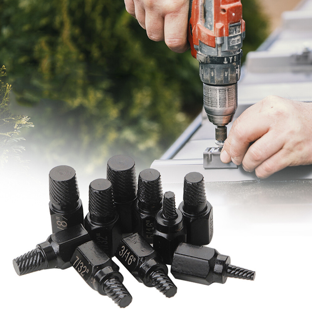 10PCS Heavy-Duty Damaged Screw Extractor Set Easy Out Broken Bolt ...