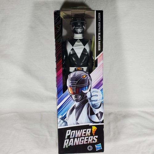 Mighty Morphin Power Rangers Black Ranger 12" Action Figure &Axe Hasbro ...