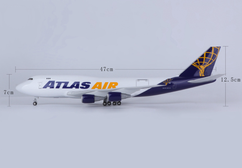 47CM ATLAS BOEING 747-400 Passenger Airplane Landing Gear Resin ...