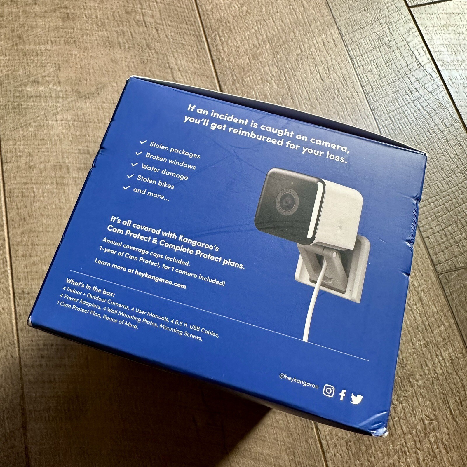 KANGAROO Indoor+Outdoor Security Camera Weatherproof 1080p WiFi - 4Pack ...