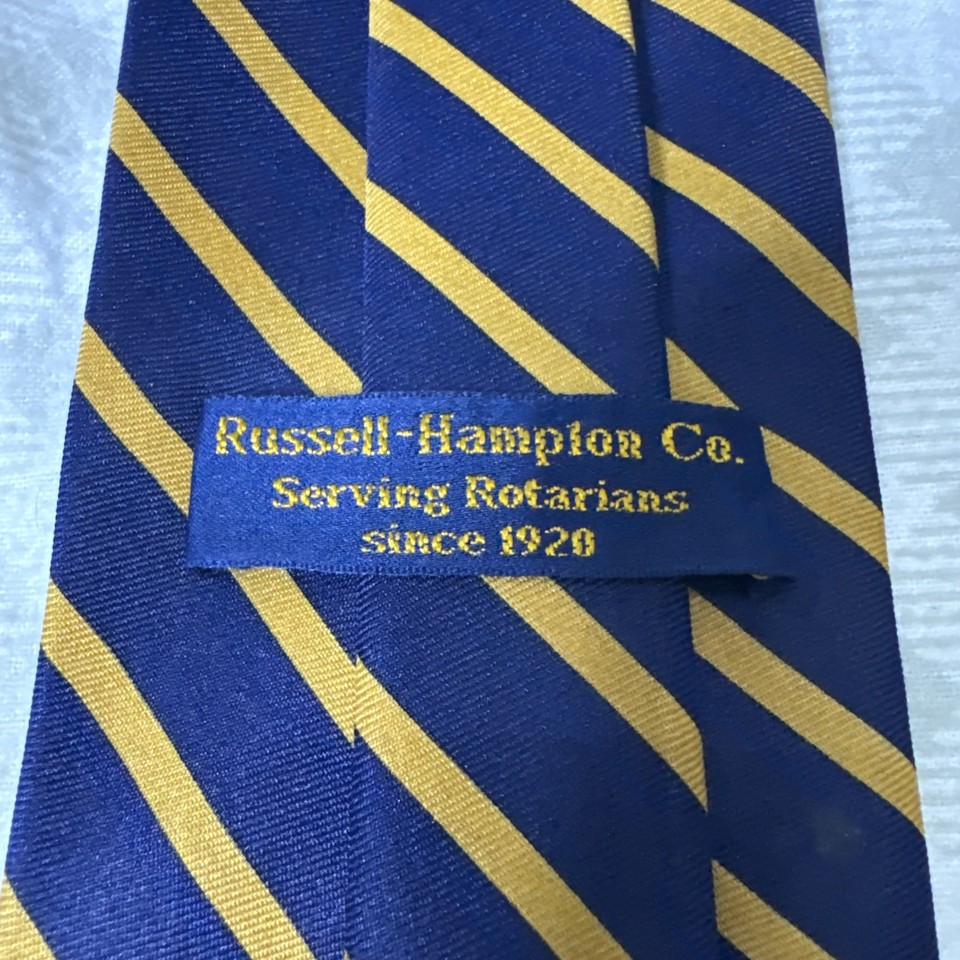 Vintage Russell-Hampton Co. Men's Rotary International 2000 Blue Tie | eBay