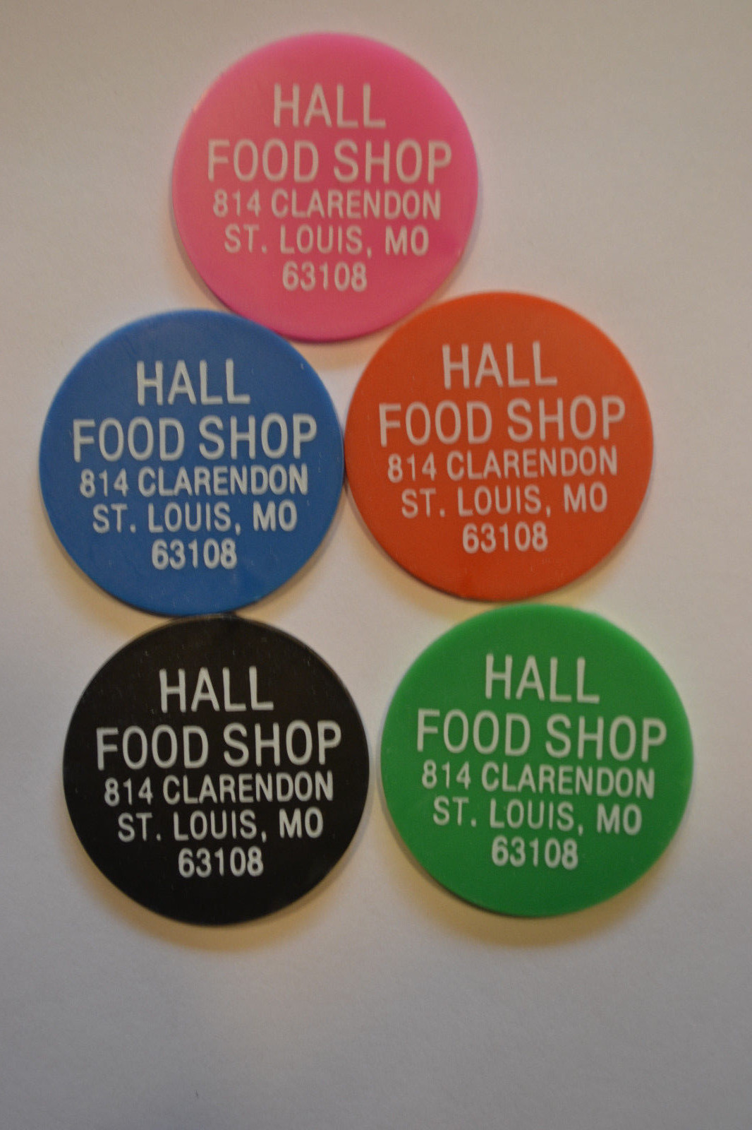 Food Stamp Tokens Set (5) HALL FOOD SHOP, ST. LOUIS, MISSOURI | eBay