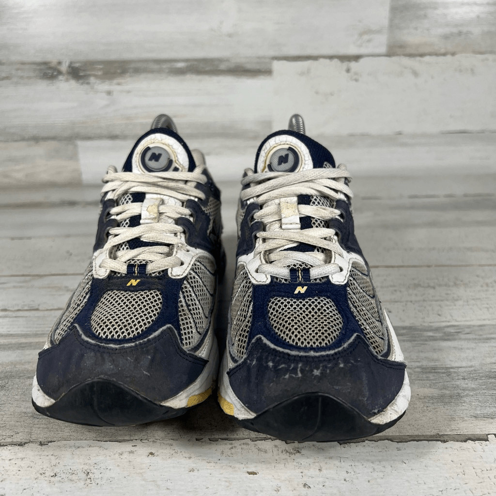 New Balance 350 White Leather Athletic Lace Up Sneake… - Gem