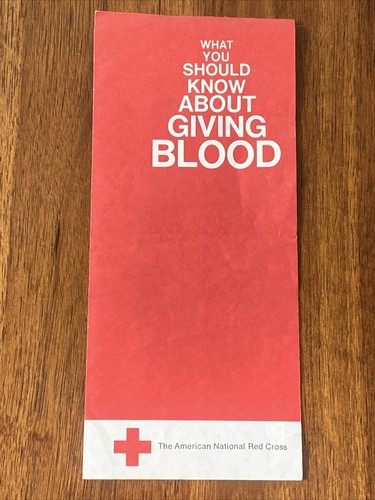 1977 American Red Cross What You Should Know Giving Blood Brochure ...