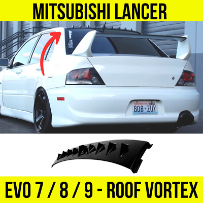 Fits Mitsubishi Lancer EVO 7 8 9 - Rear Roof Spoiler Fins Vortex ...