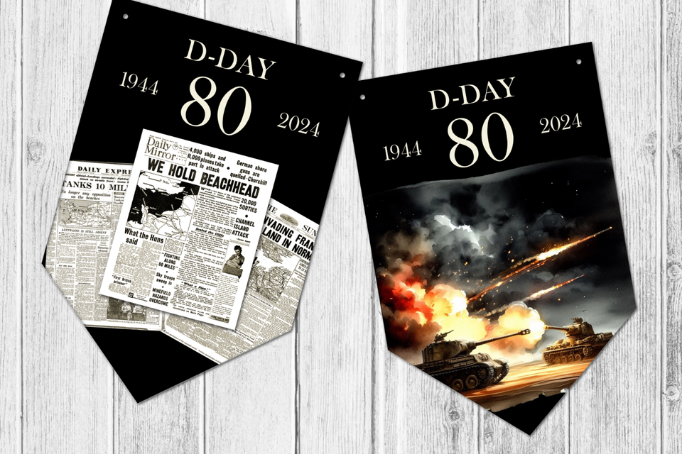 D-Day Bunting Normandy 80 Years Commemorative Armed Forces Bunting ...