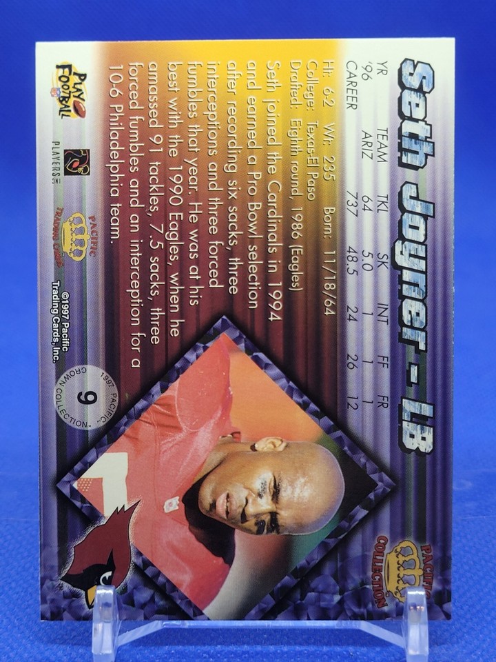 1997 Pacific Silver Arizona Cardinals Football Card #9 Seth Joyner | eBay
