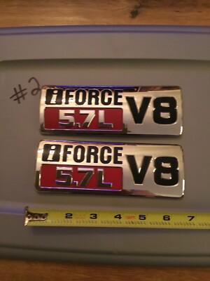 SET OF IFORCE V8 5.7L EMBLEM LOGO BADGE USED | eBay