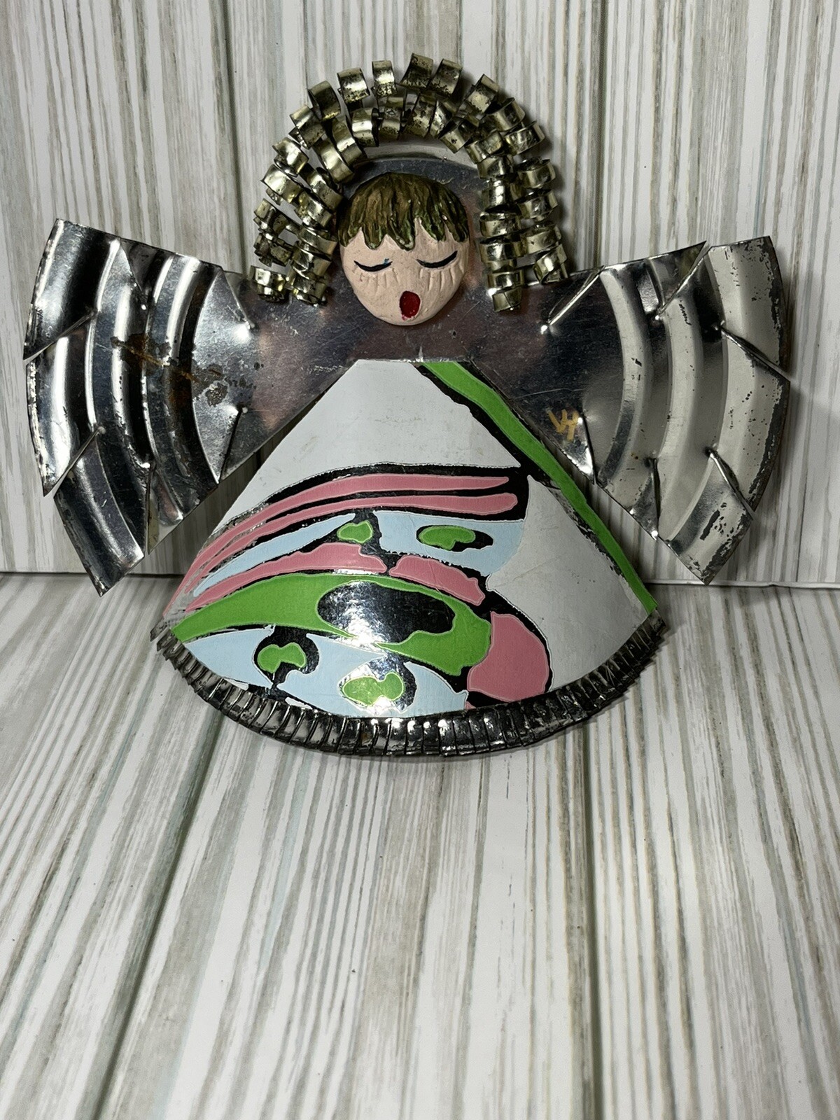 Vintage Mexican Folk Art Punched Pierced Recycled Tin ANGEL Ornament | eBay