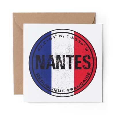 1 x Blank Greeting Card Nantes France Flag Circle #59421 | eBay UK