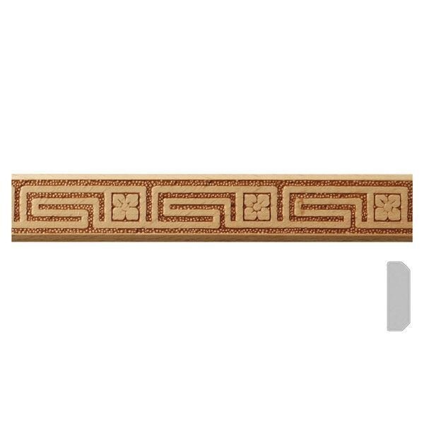 1 x Solid Beech Wood Decorative rail moulding trim dado 1200 mm long ...