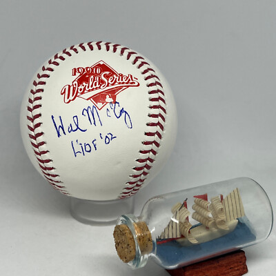 Hal McCoy signed 1990 World Series Logo Baseball JSA Auto Reds Spink ...