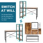 Work desk Workstation Pc Storage Writing Study Computer 2-tier Home ...