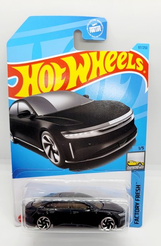 Hot Wheels 2023 HW Factory Fresh Black Lucid Air Toy Car Mattel New | eBay