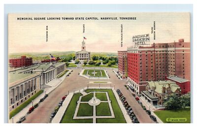 NASHVILLE, TN Postcard - ANDREW JACKSON COTTON STATES BLDG WAR MEMORIAL ...