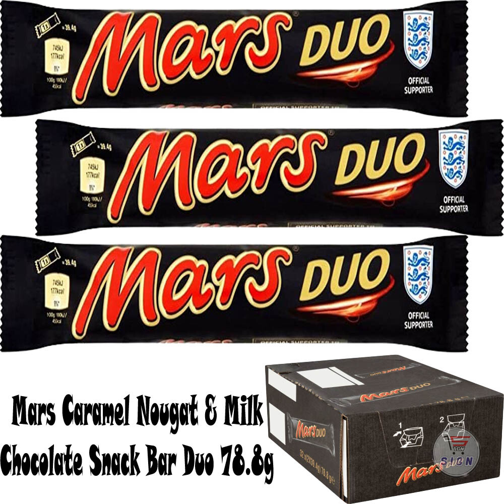 Mars Duo Caramel Nougat & Milk Chocolate Snack Bar x 78.8g Full Box ...