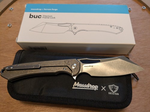 Massdrop x Ferrum Forge Buc Titanium Frame Lock S35VN Steel We Pocket ...