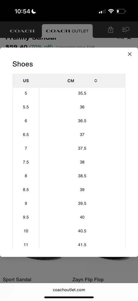 NWT Coach Franny Sandal Cr866 Dark Saddle Choose Size | eBay