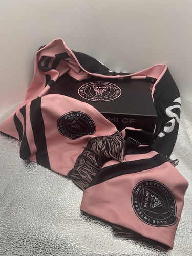 Inter Miami CF Season Ticket Holder Scarf Messi Soccer Black Pink | eBay