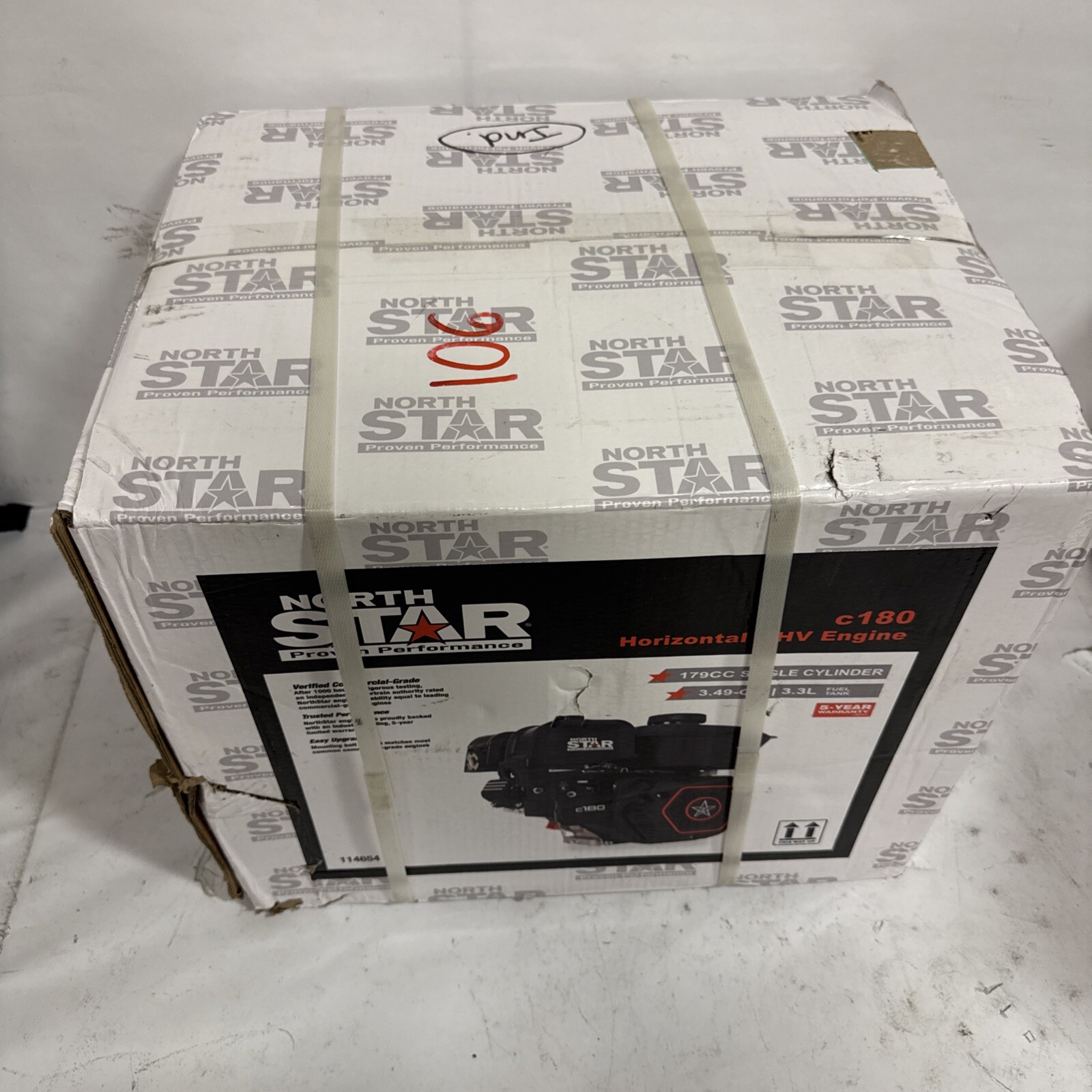 NorthStar c180 Horizontal OHV Engine with Recoil Start, 179cc, 3/4in. x ...