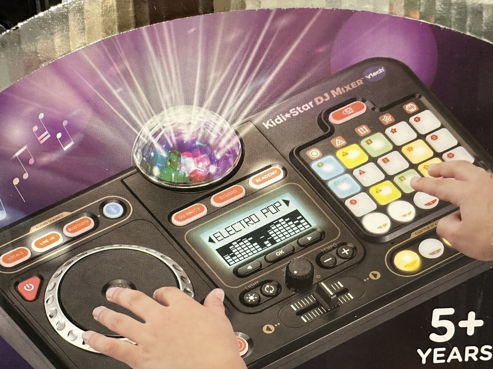 VTech KidiStar DJ Mixer Sound-Mixing Music Maker With Party Lights fast ...