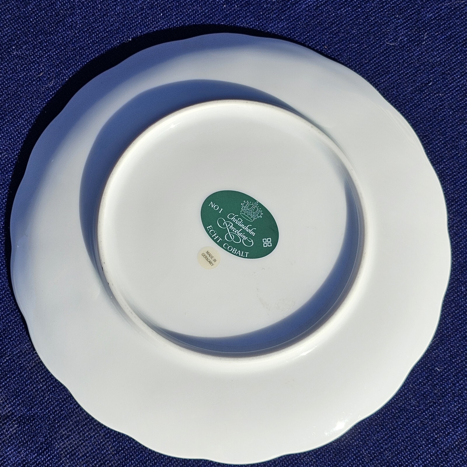 CHRISTINEHOLM Echt Cobalt Blue White Porcelain Plate made in Germany 7 ...