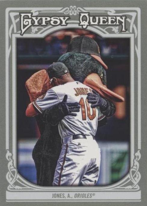 2013 Topps Gypsy Queen - Adam Jones #1 Pictured with Mascot for sale ...