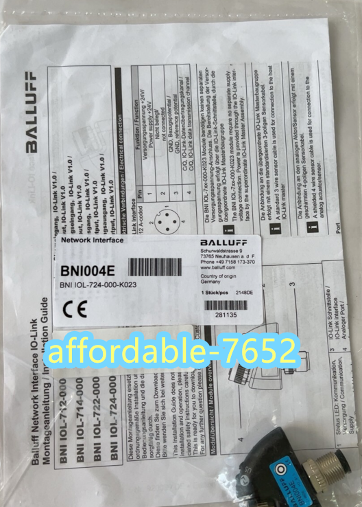 BNI004E BNI IOL-724-000-K023 BALLUFF Brand New by DHL or Fedex Fast ...