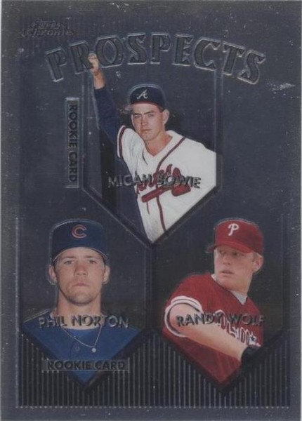 1999 Topps Chrome - Prospects #428 Randy Wolf, Micah Bowie, Phil Norton ...