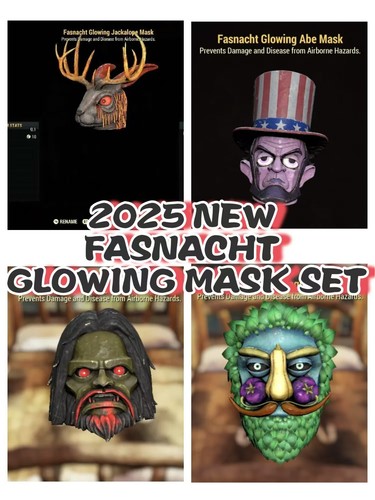 2025 Fasnacht Glowing Mask set For Fallout 76 ( Only pc) | eBay